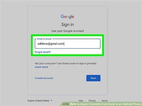 how to import contacts from excel to an android phone