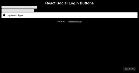 React Social Login Buttons By Michalszorad Forked Codesandbox