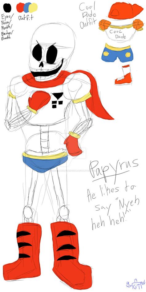 Papyrus Reference Sheet By GingerbreadTARDIS On DeviantArt