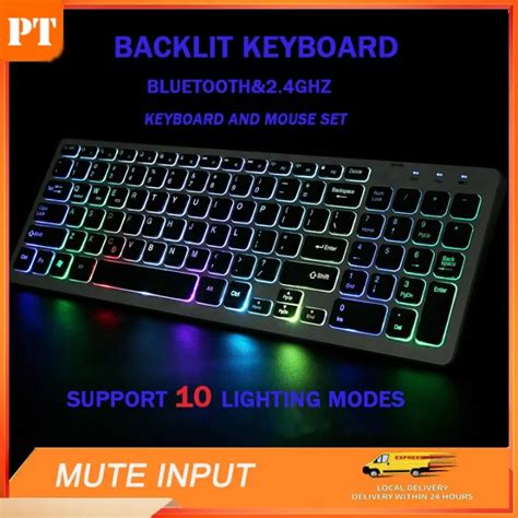 Philippine Spot New New Rgb Backlight Rechargeable Wireless Bluetooth Keyboard Silent Ultra Thin