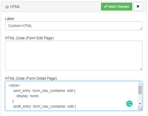Hiding Buttons On The Entry Detail Page