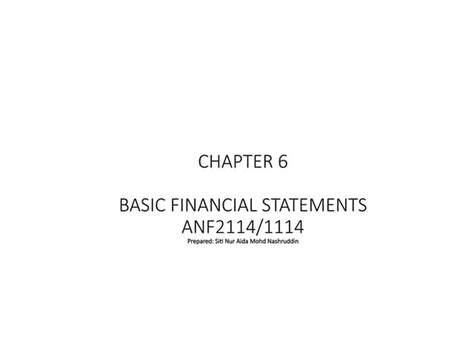 Basic Financial Statements Ppt