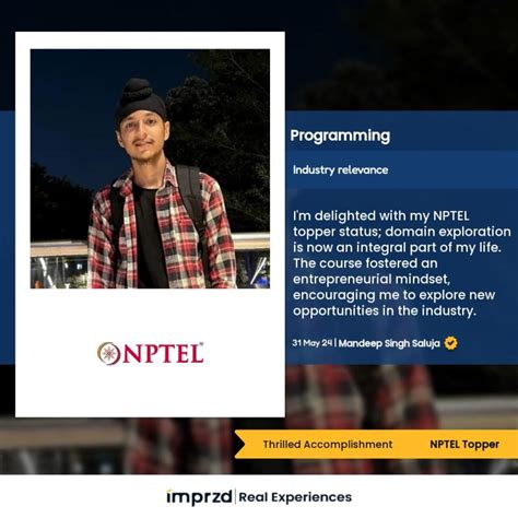 Mandeep Singh Saluja On Linkedin Nptel 10 Comments