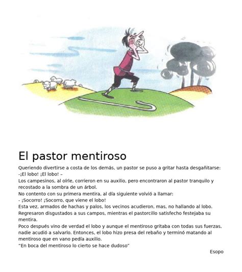 El Pastor Mentiroso De Esopo Pdf