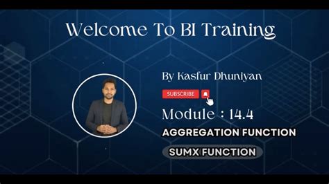 Lecture 131 Sumx Function In Power Bi Write A Dax For Sumx Function Power Bi Dax Youtube