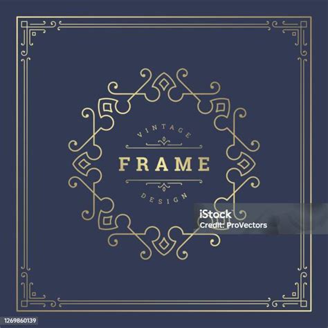 빈티지 번성 장식 소용돌이 라인 프레임 템플릿 벡터 일러스트 0명에 대한 스톡 벡터 아트 및 기타 이미지 0명 결혼식 골동품 Istock