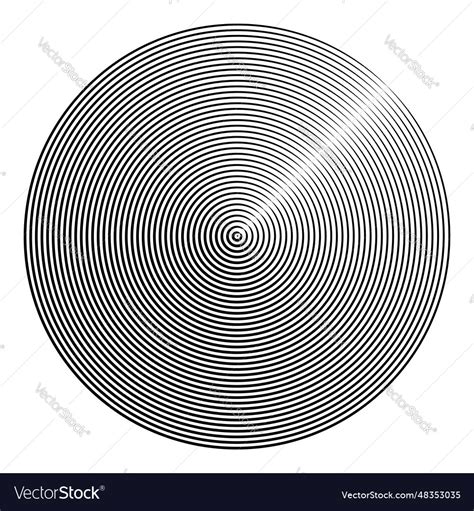 Circular Concentric Circle Lines Pattern Vector Image