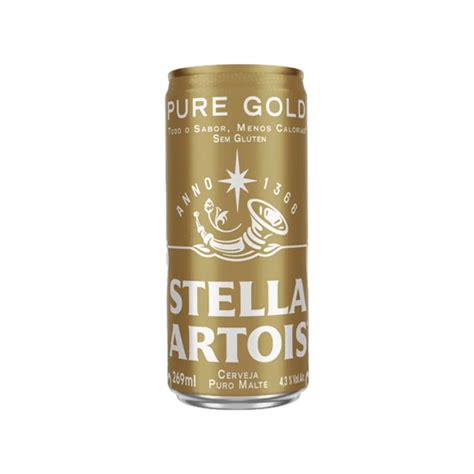 Cerveja Stella Artois Pure Gold Sem Glúten Lata 269 Ml Bom Sem Glúten