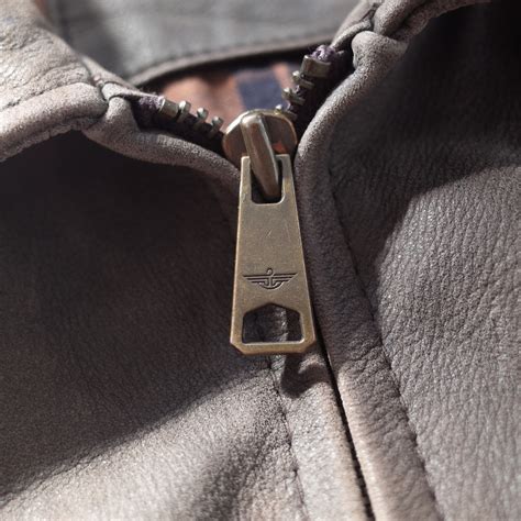 Dockers Zip Up Design Genuine Leather Jacket Finch Vintage And