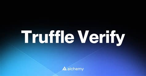 truffle verify web3 developer tools alchemy