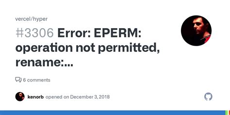 Error Eperm Operation Not Permitted Rename Config Json 3431043348 Config Json · Issue