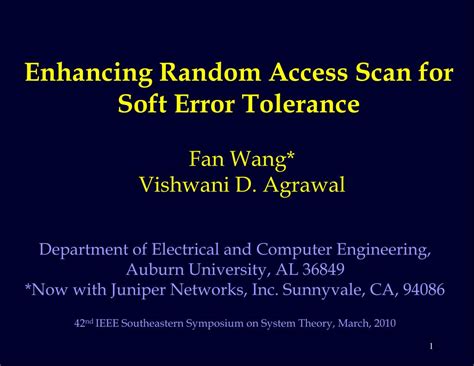Ppt Enhancing Random Access Scan For Soft Error Tolerance Powerpoint Presentation Id3630131