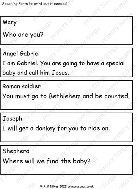 a nice little nativity script version 2 primary songs