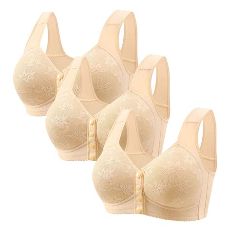 3pc Womens Lace Bras Ultra Thin S Front Side Lace Edge Without Steel