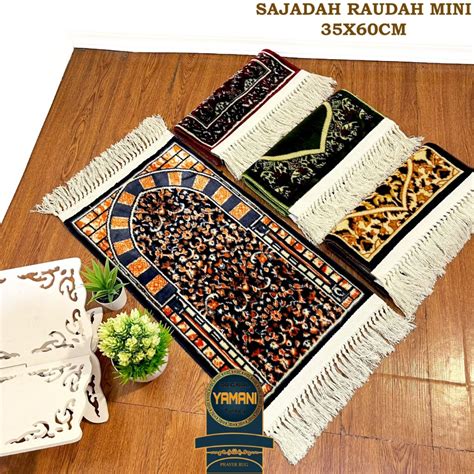 Jual Terbaru Sajadah Mini Mada Raudah Bahan Halus Dan Tebal Shopee