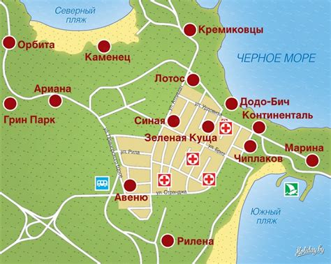 Курорты Болгарии Туристическая карта Китена туристический блог об отдыхе в Беларуси