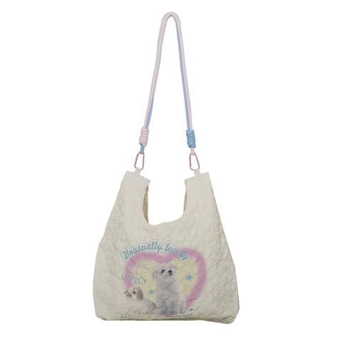 오리지널 시리즈 퀼트 강아지 프린트 호보 숄더백 대용량 학생 메신저 백 Aliexpress