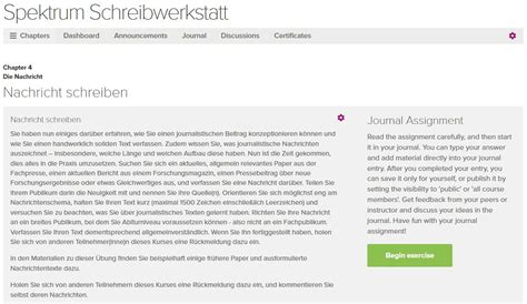 Journal Assignments Iversity Support