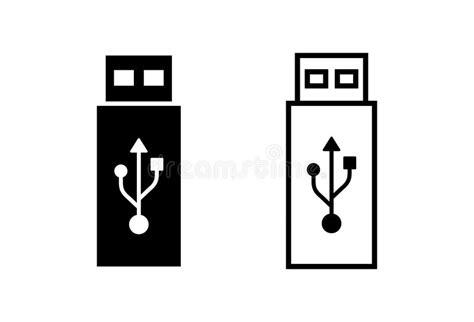 Usb Icon Flash Disk Icon Vector Stock Vector Illustration Of Flash Hardware 280044915
