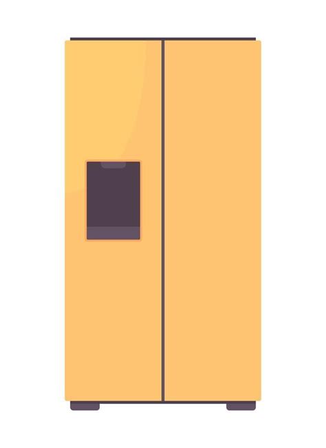 Refrigerator Semi Flat Color Vector Object Editable Element Item On
