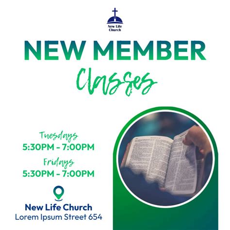 Church New Member Classes Template Postermywall