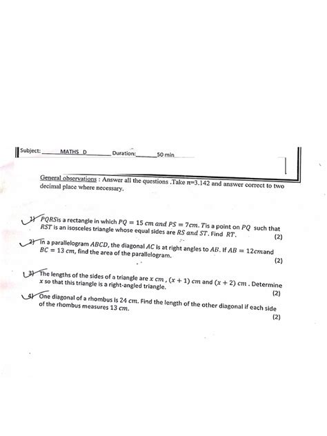O Level Maths D Cambridge Mock Exam Pdf