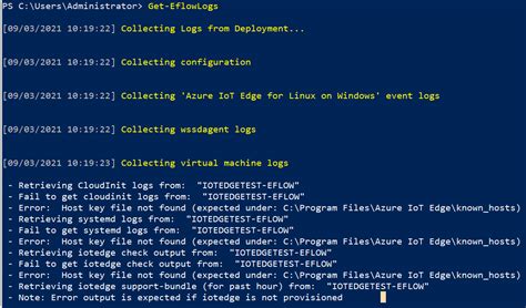Various Switch Errors When Deploying EFLOW To Server Using WAC V Or Powershell