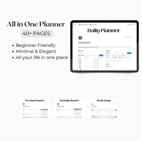 Notion Life Planner Notion Template Life Plannerall In One Notion