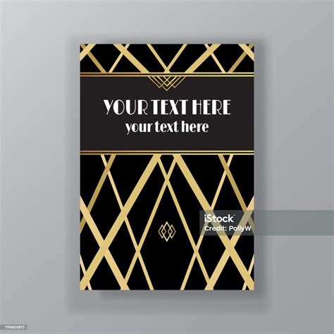 아르 데코 아트 노보 스타일 페이지 템플릿 고급 우아한 라인 질감 질감 기하학적 빈티지 개츠비 개념 0명에 대한 스톡 벡터 아트 및 기타 이미지 Istock