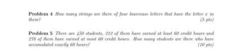 problem 4 how many strings are there of four