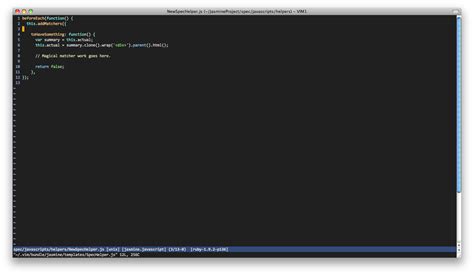 Jasmine Vim Plugin