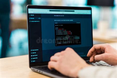 Software Developer Generating Code In An Ai Chat Editorial Photo