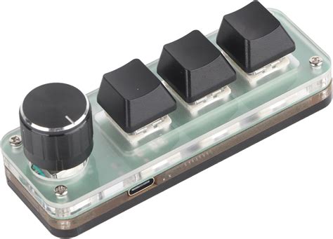 Amazon Com Yunseity Mini Key Keypad With Knob Mechanical Gaming Keyboard Programming Macro