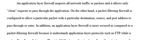 Solved How Is An Application Layer Firewall Different From A Packet