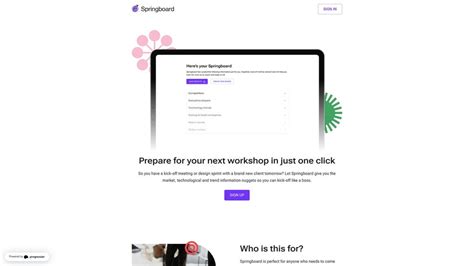 Springboard สำหรบ AI ธรกจ รวว คณสมบตและการใชงาน