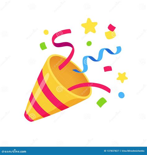 Exploding Party Popper Cartoon Vector 39982123