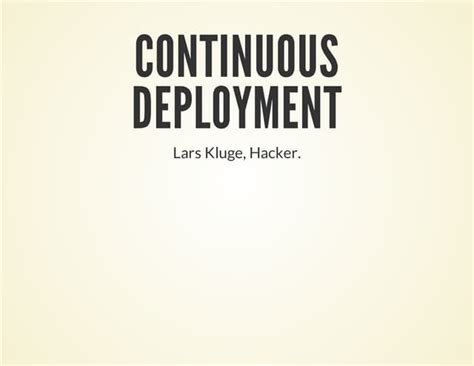 Webinar Continuous Deployment With Mongodb At Kitchensurfing Ppt