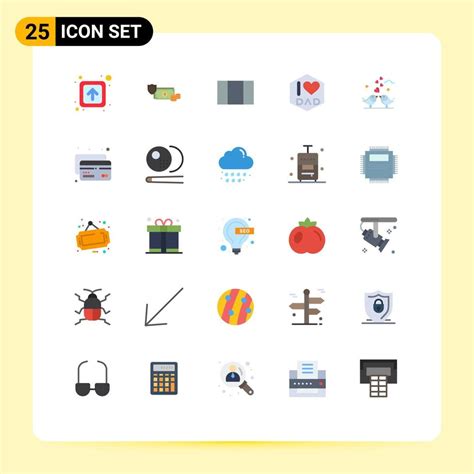 25 Universal Flat Colors Set For Web And Mobile Applications Hearts Fathers Day Gold Father