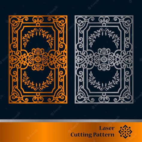 레이저 및 Cnc 절단 패널 템플릿 프리미엄 벡터