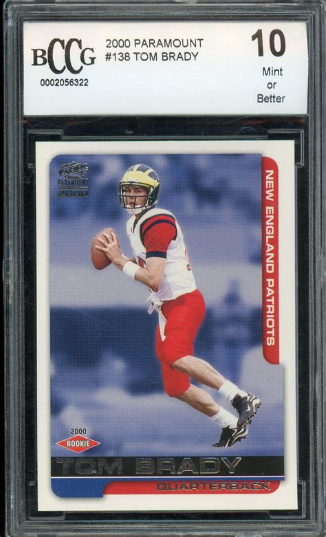 Tom Brady 2000 Pacific Paramount Rookie Card 138 Encapsulated Auction Of Champions