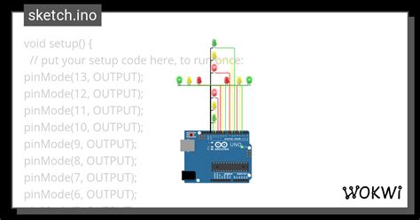 Lampu Merah Perempatan Wokwi Esp32 Stm32 Arduino Simulator