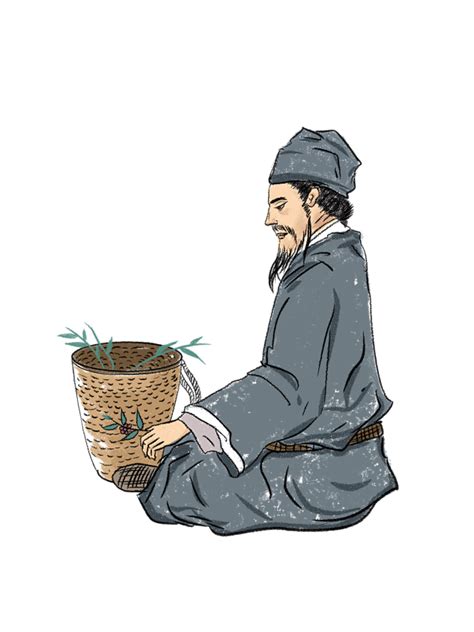 中医大夫 插画 免抠元素 Png 手绘古代中医生养生采药治病 古风名医大夫开方医治插图 931000×1000