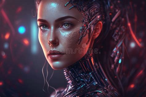 Robot Cyborg Girl New Technologies Artificial Intelligence GPT Chat OpenAI Wallpaper