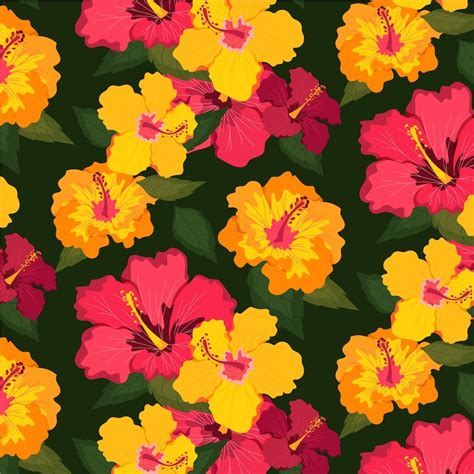 Hibiscus Flowers Pattern Images Free Download On Freepik