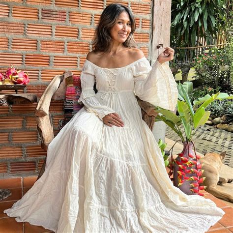 Long Sleeve Boho Wedding Dress Etsy