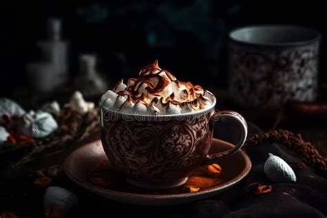 Hot Chocolate With Marsmallow Candies Neural Network Ai Generated