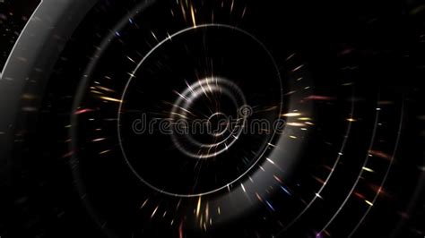 Abstract 3d Pattern Of Circles With The Effect Of Wave Ripple Displacement Animation 4k Dark