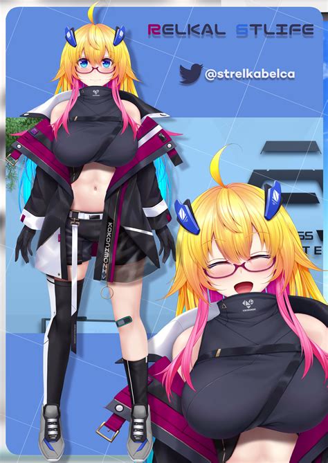 ストれるか ／レルカルvtuber On Twitter ジャケット脱いだ差分ですけど、ホットパンツとか長手袋の質感とかいろいろ