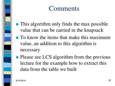 PPT ITCS 6114 Dynamic Programming 0 1 Knapsack Problem PowerPoint