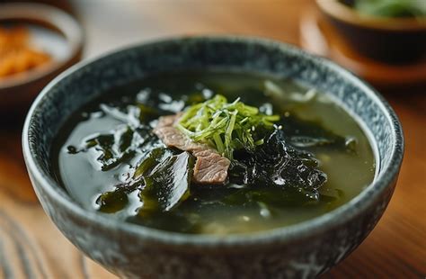 Seaweed Soup A Traditional Korean Dish Premium Ai Generated Image